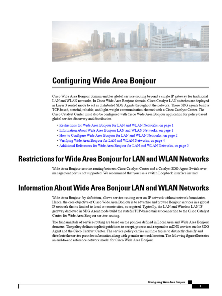 configuring_wide_area_bonjour | PDF | Wireless Lan | Computer Network