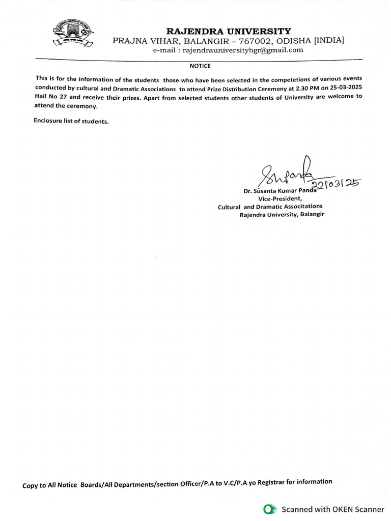 Prize Distribution Ceremony | PDF
