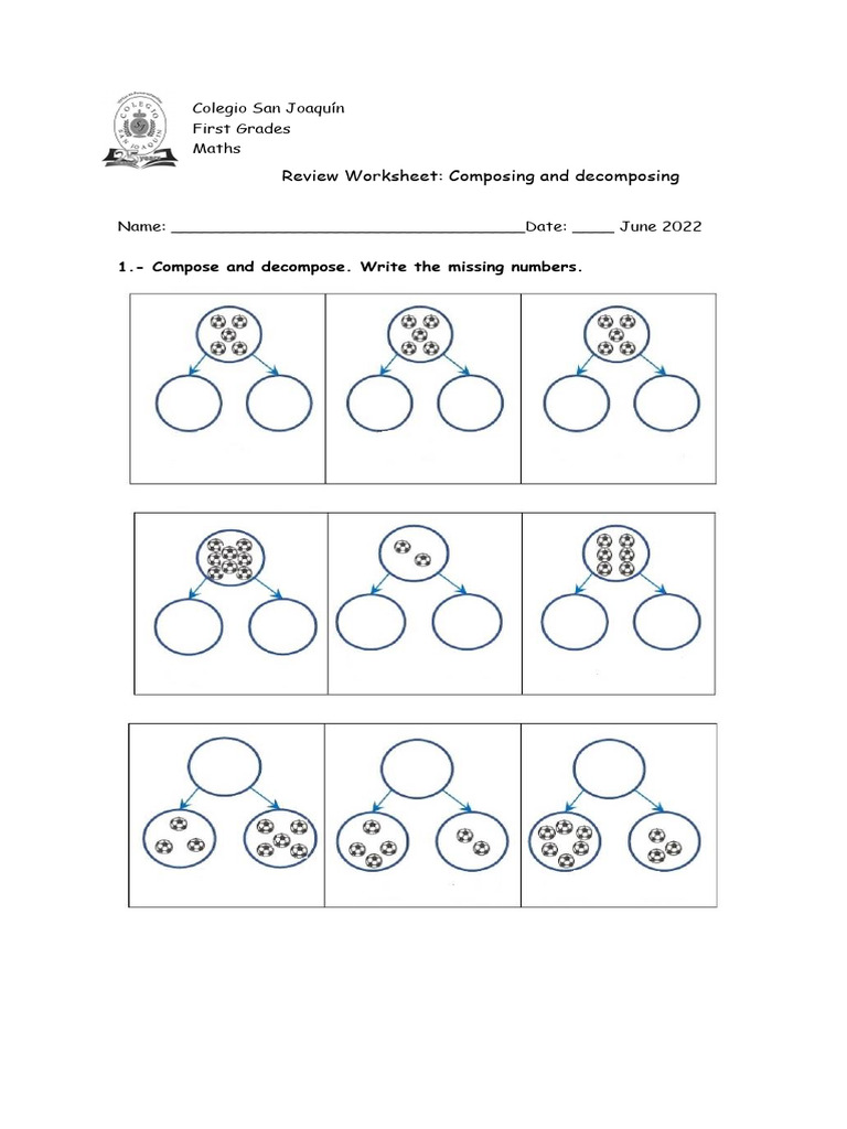 Math Worksheet: Compose & Decompose | PDF
