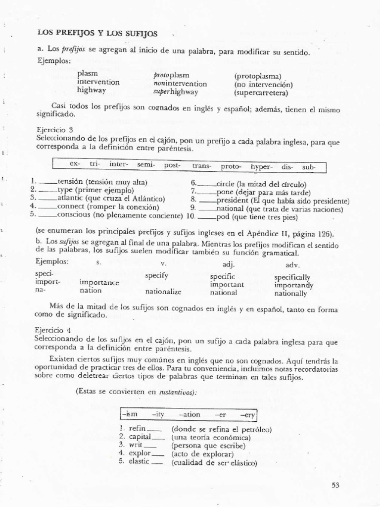 Prefijos y Sufijos | PDF