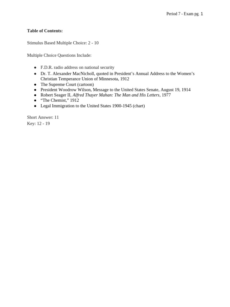 Period 7 - SBMC and SAQ - Part 2 | PDF | New Deal | The United States