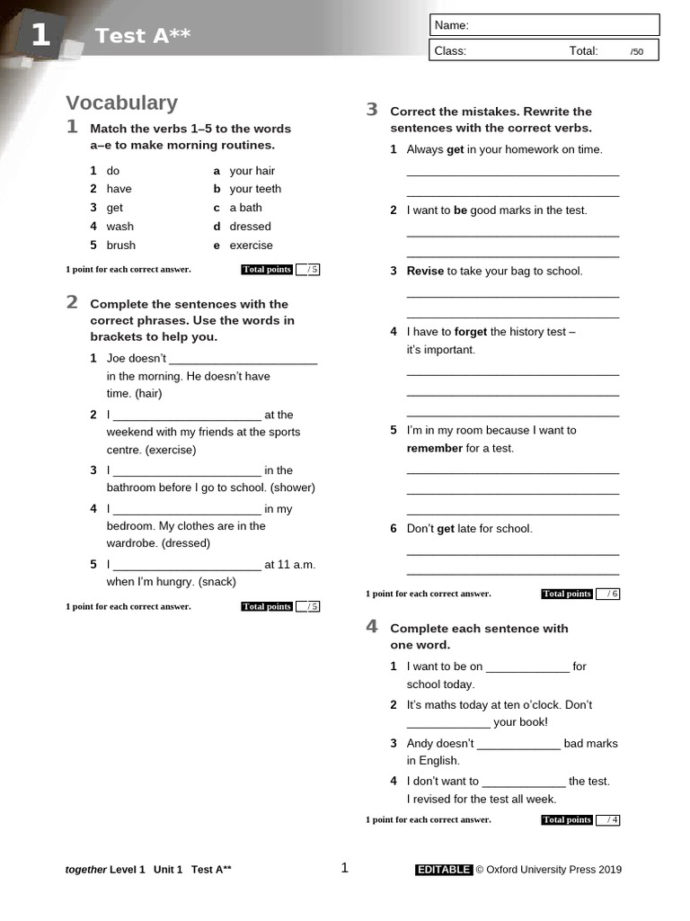 Together Level 1 1A Two-Star | PDF | Linguistic Morphology | Language ...