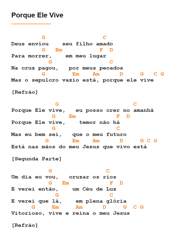 Porque Ele Vive | PDF