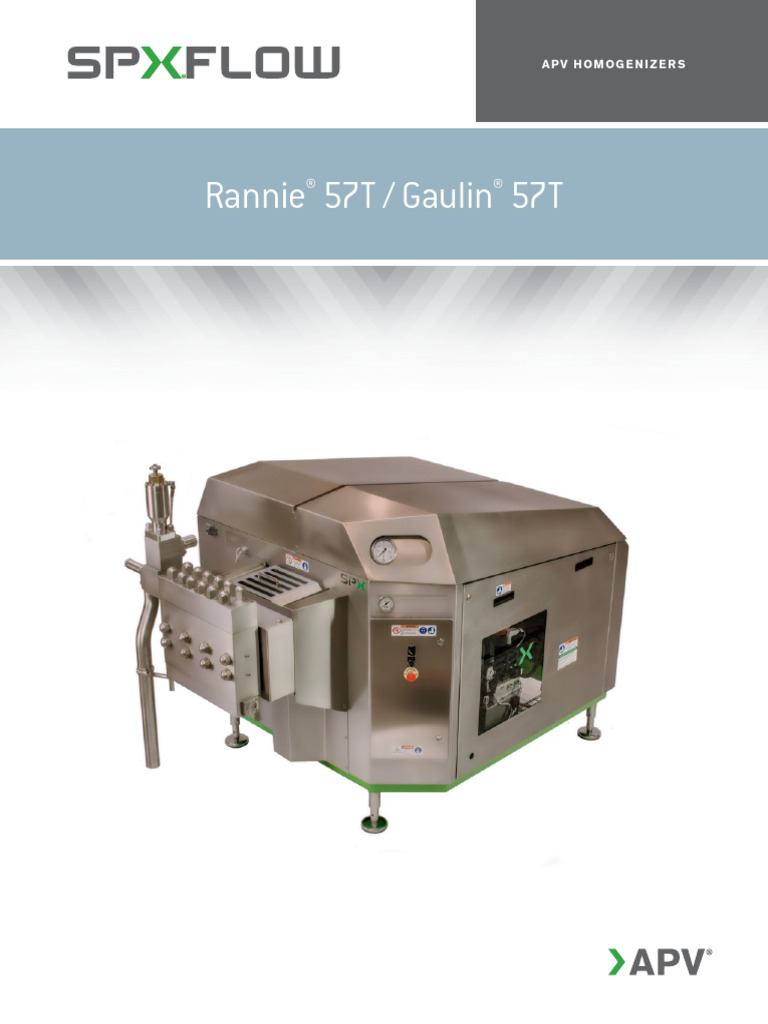 Apv Homogenizer 57t 3176 Bro Us | PDF | Valve | Pump