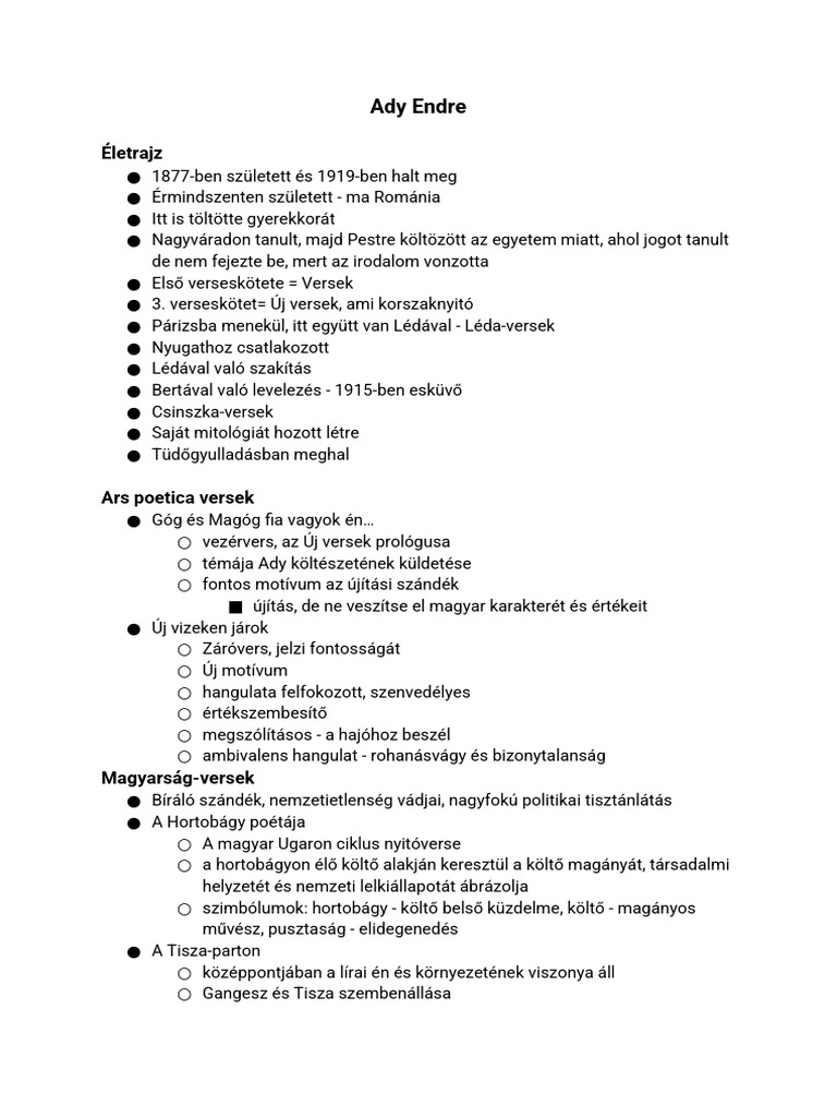 Ady Endre | PDF