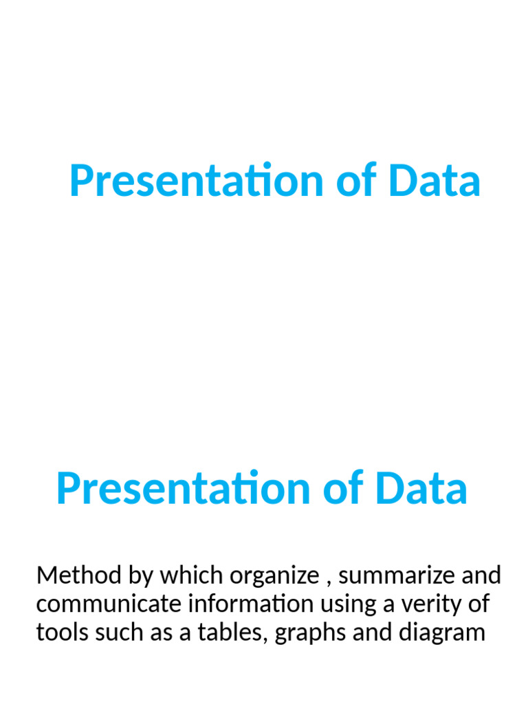 Data Presentation Techniques Explained | PDF | Pie Chart