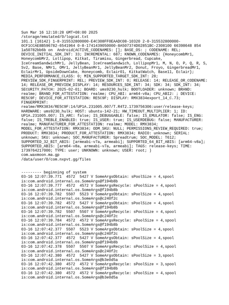 Logcat | PDF | Information Appliances | System Software