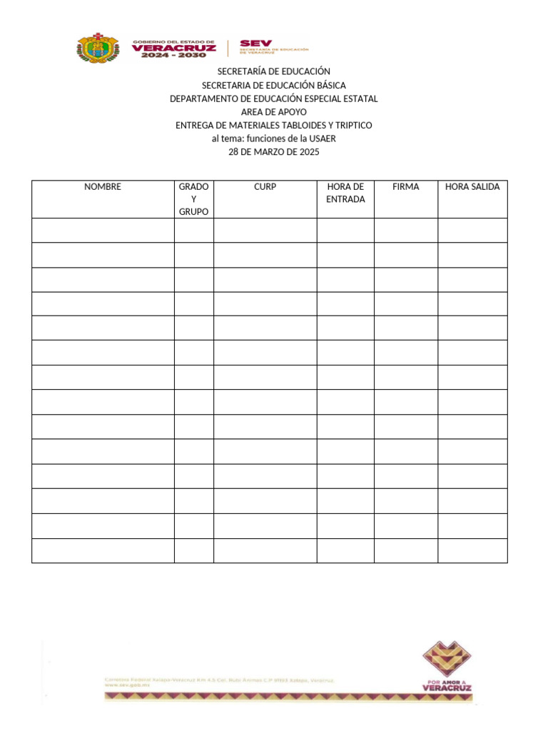 Formato de Pase de Lista | PDF