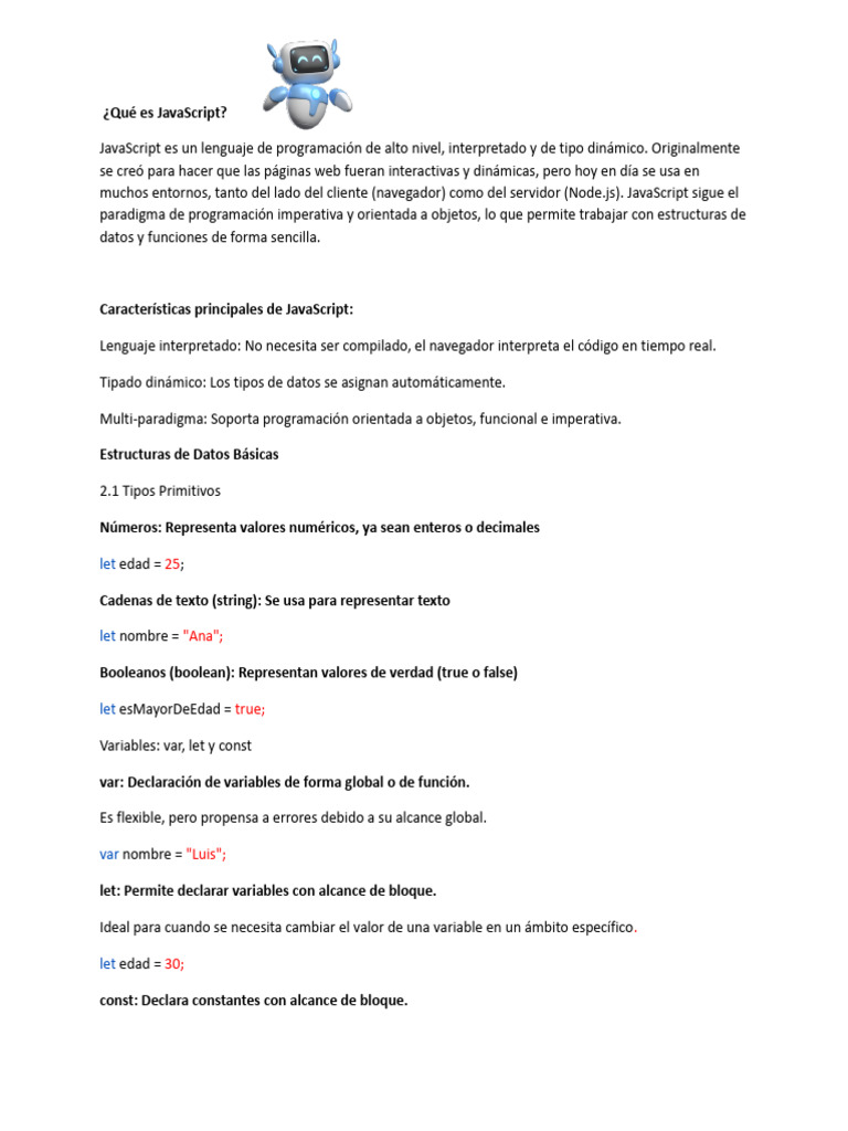 Javascript On Boarding INTRO Clase 1 | PDF | Objeto (informática) | Programación