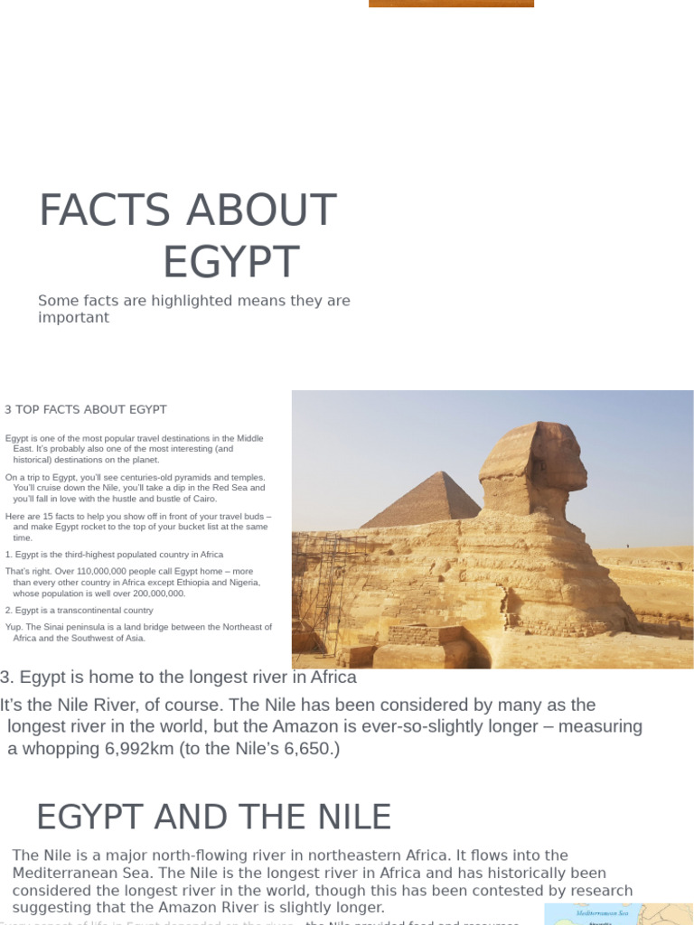 Facts About Egypt: Some Facts Are Highlighted Means They Are Important ...