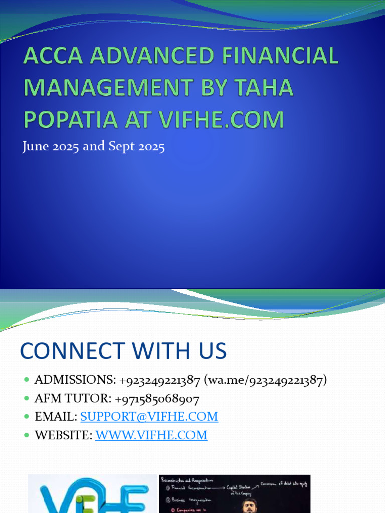 ACCA AFM Orientation June 2025 and Sep 2025 | PDF