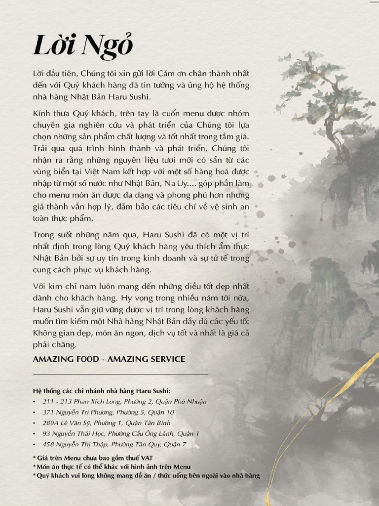 HARU - MENU (Online) | PDF