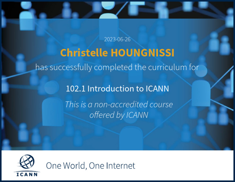 ICANN Certificate | PDF