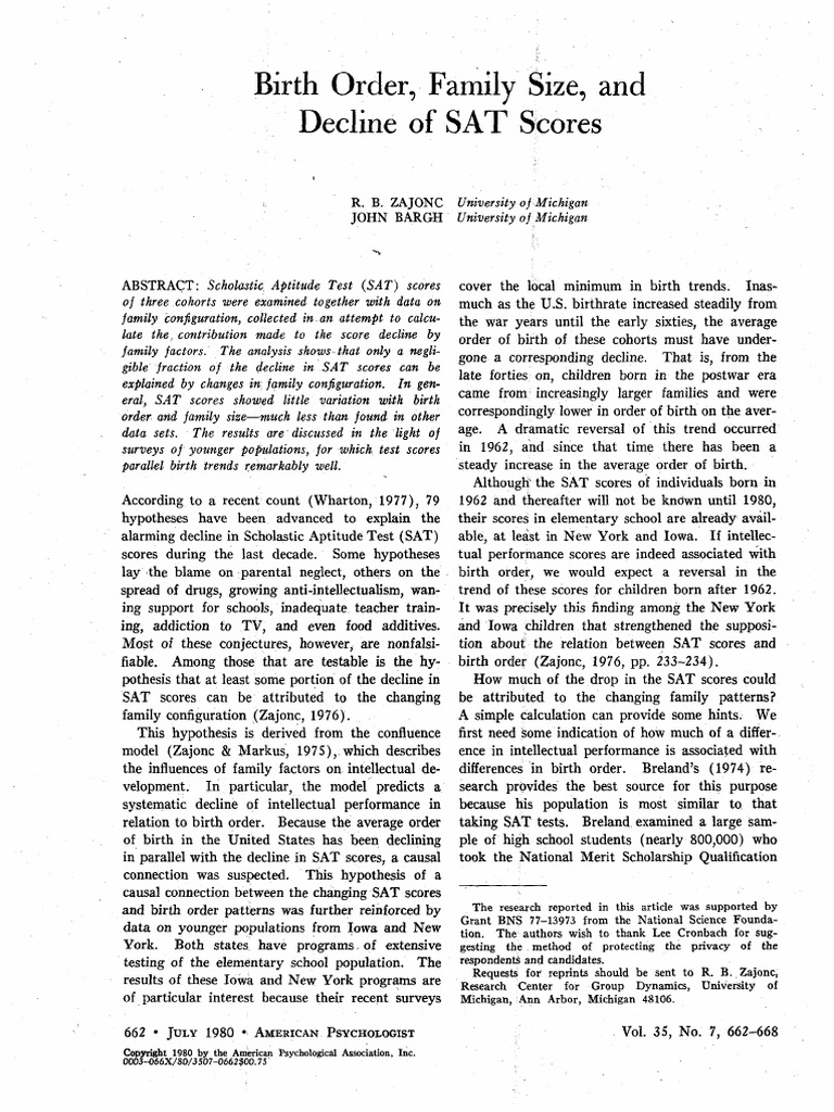 1980 Birth Order Family Size and Decline of Sat SC 241221 122034 | PDF ...