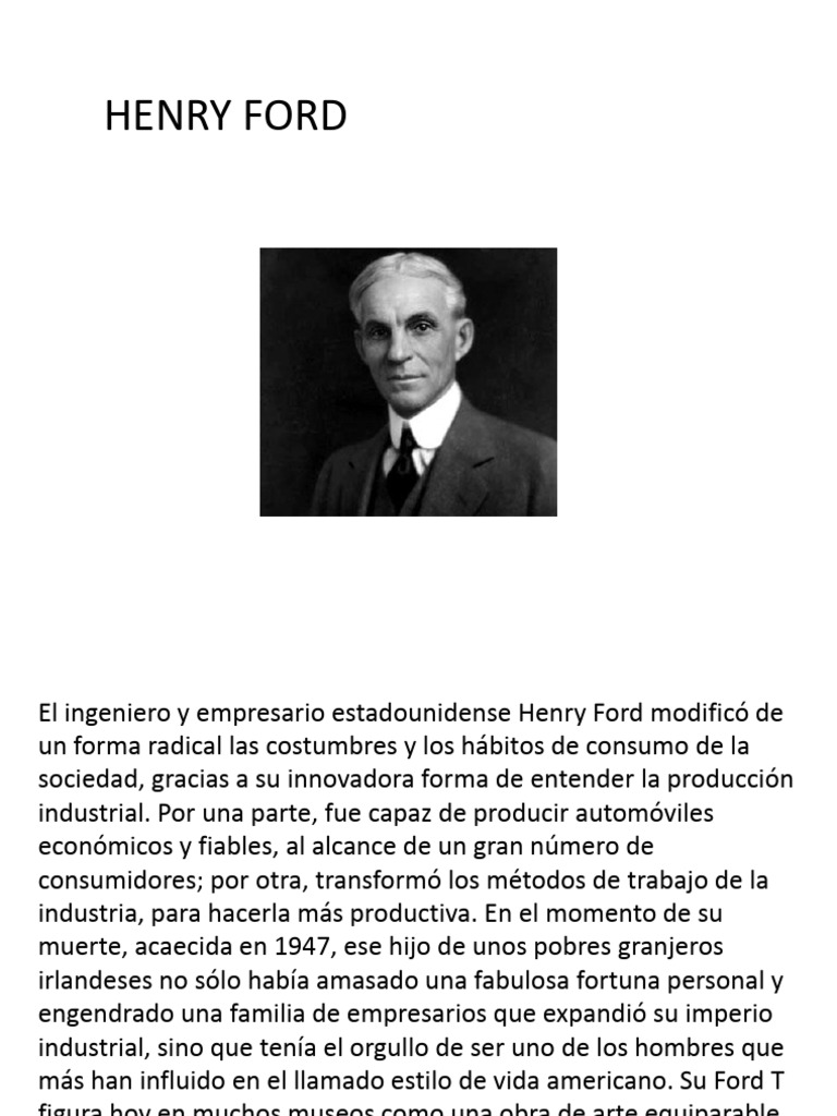 Henry Ford | PDF | Compania de motores ford | Lincoln Motor Company