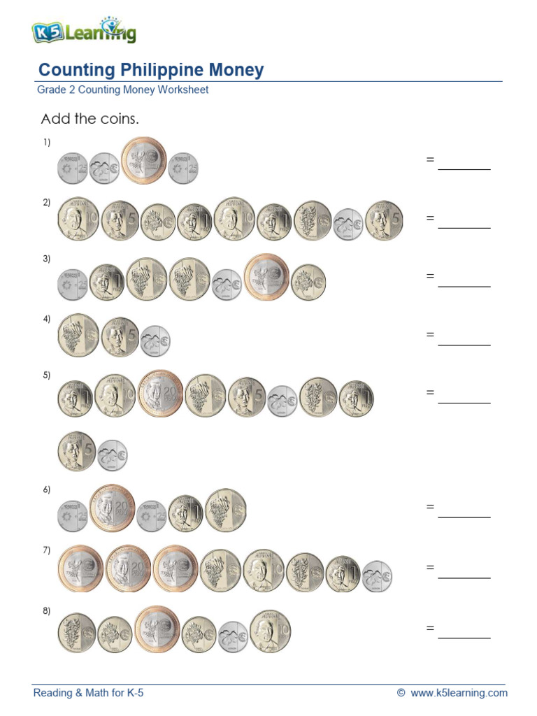 Grade 2 Counting Filipino Peso D | PDF
