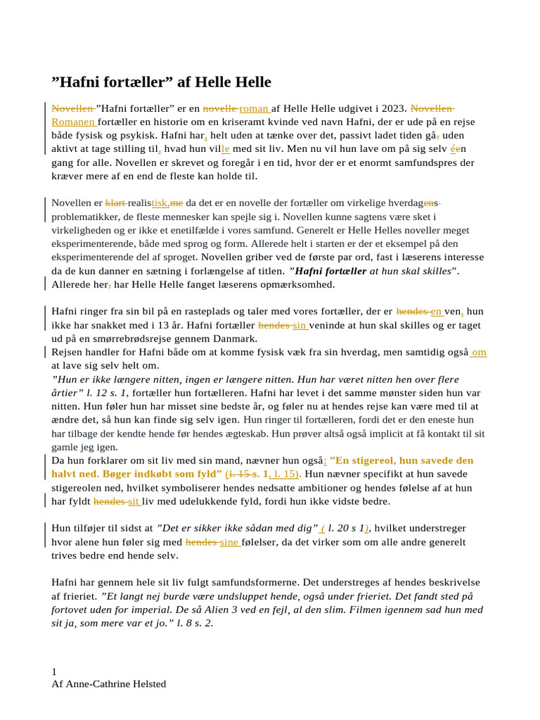 Helle Helle - Hafni Fortã - Ller 2 | PDF
