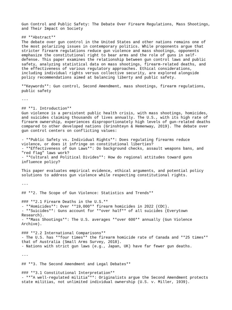 Gun control | PDF | Gun Control | Gun Violence