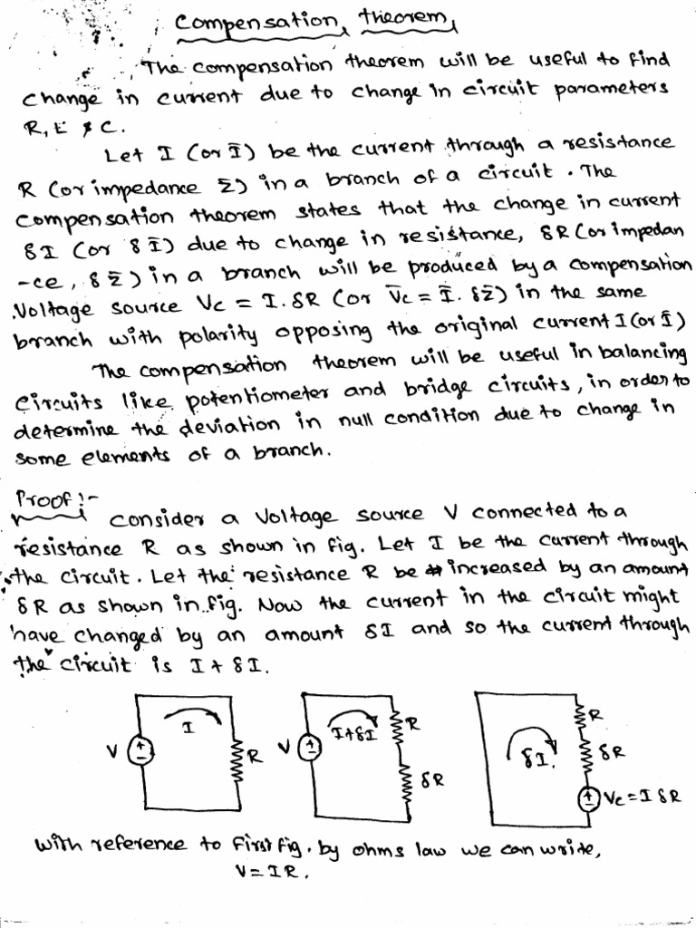 Compensation Theorem | PDF