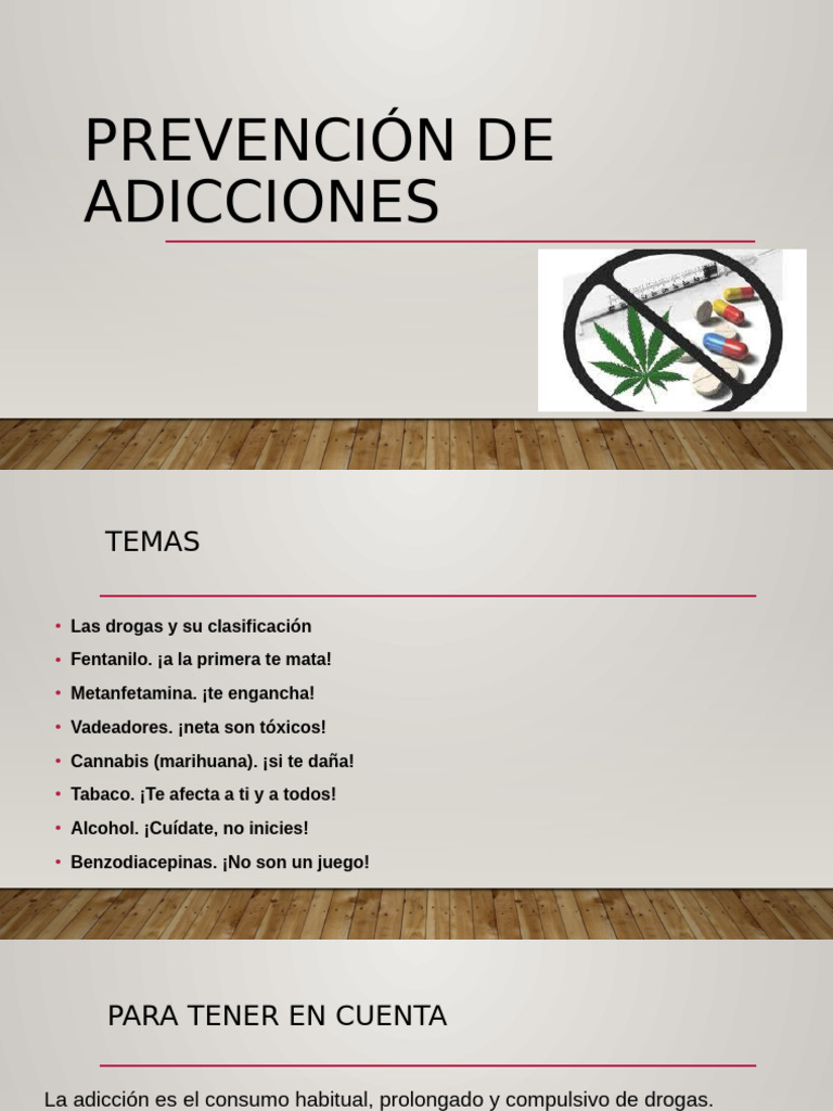 Prevención de Adicciones: Riesgos y Efectos | PDF | Drogas | Fentanilo