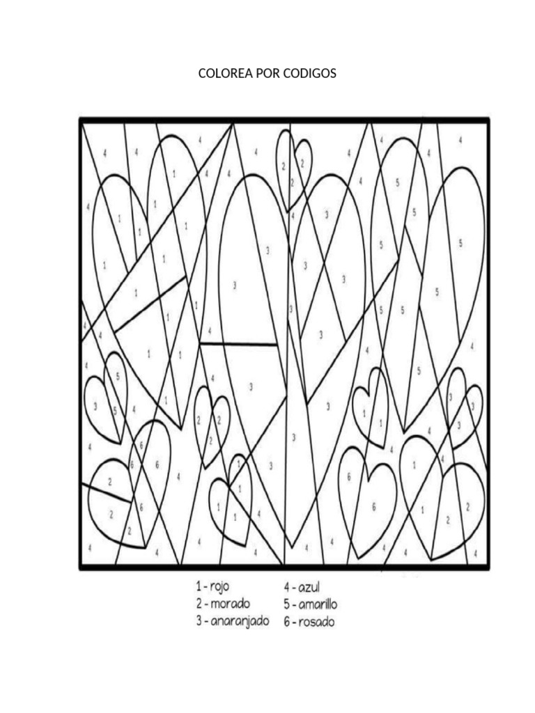 Colorea Por Codigos | PDF