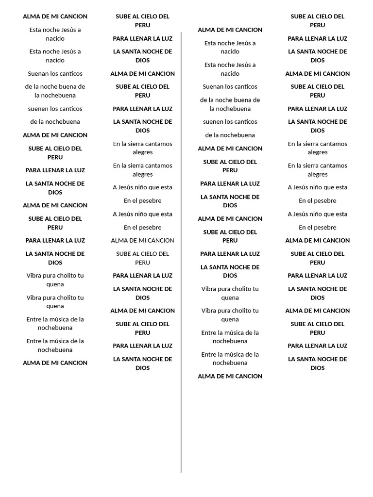 Alma de mi Canción: Nochebuena en Perú | PDF | Nochebuena