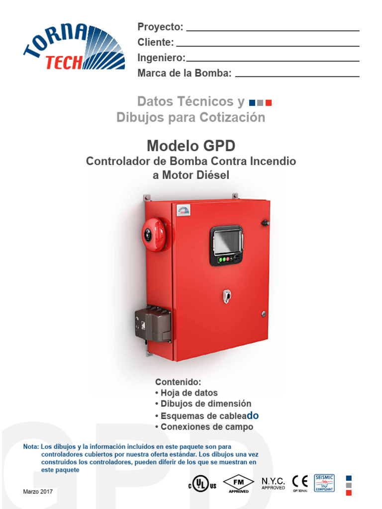 Tornatech Panel Control Bomba Diesel GPD | PDF | Inyección de ...