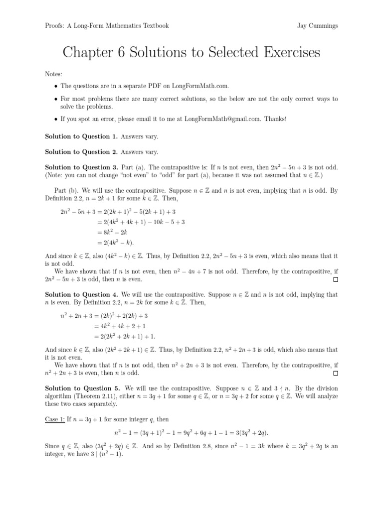 HW6 Solutions | PDF | Mathematical Proof | Mathematical Logic