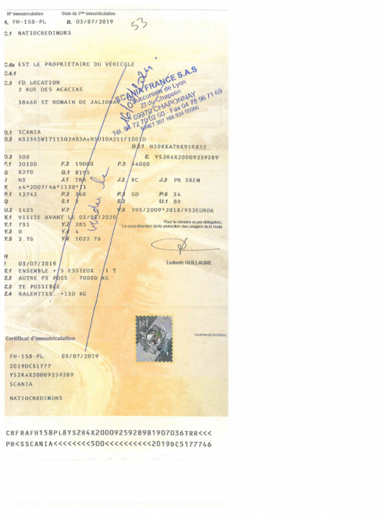 FH158PL Carte Grise | PDF