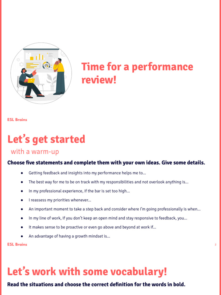 Time For A Performance Review! | PDF | Performance Indicator | Mindset