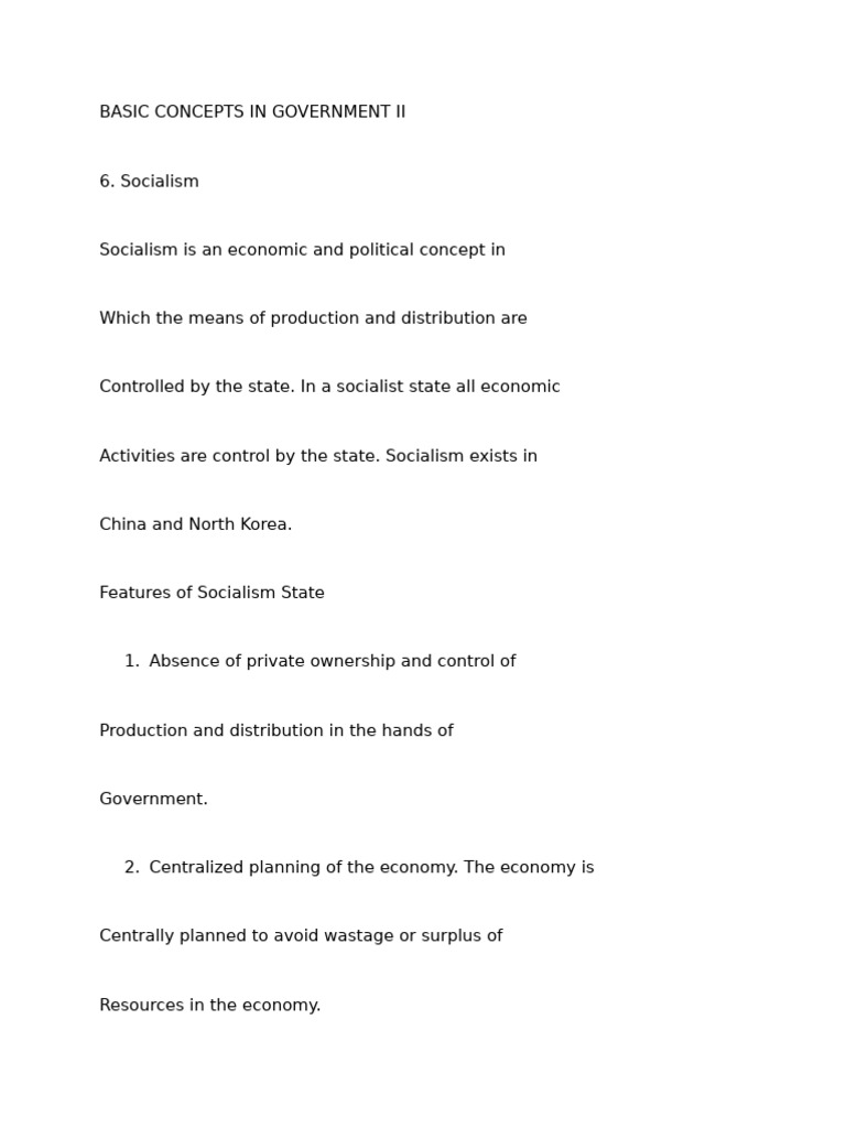 Government Basic Concepts Communialsim, Capitalist, Oligarchy and ...