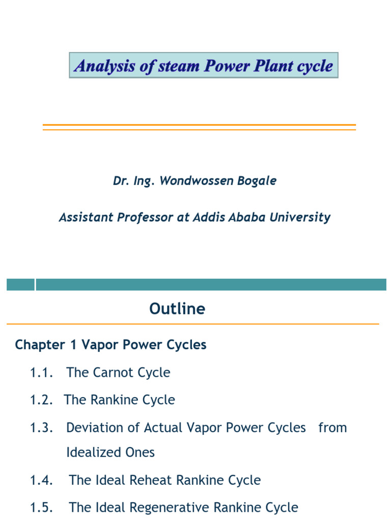 Chapter 2_Analysis of steam Power Plant cycle_Modified | PDF | Steam ...