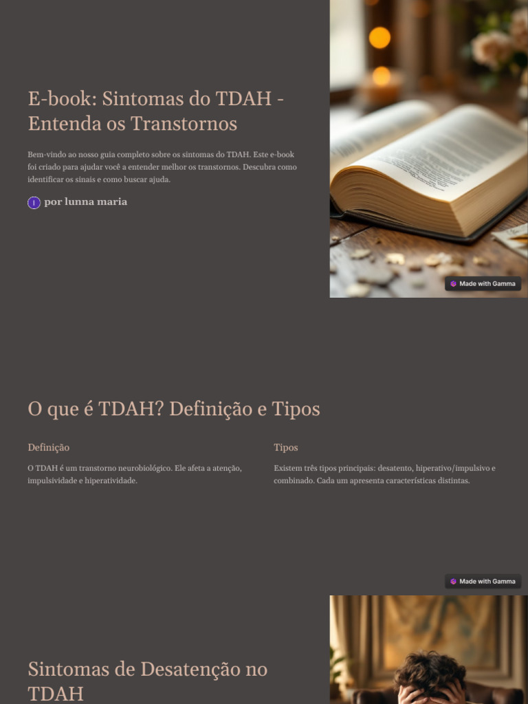 Sintomas e Tratamentos do TDAH | PDF | Transtorno de déficit de atenção ...