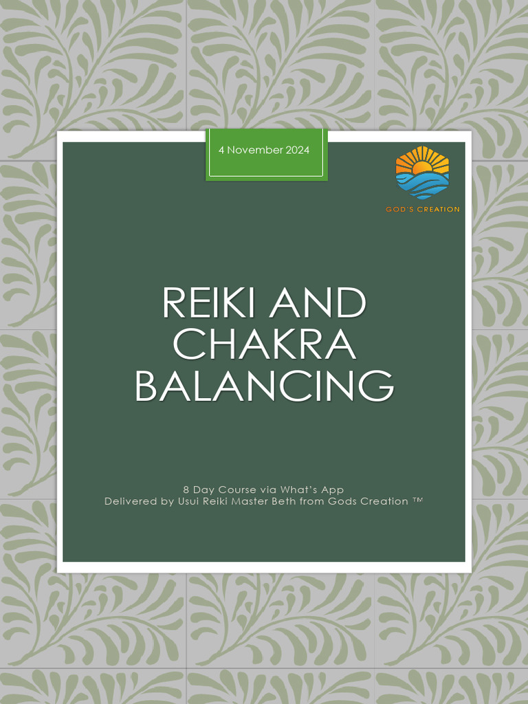 Reiki and Chakra Balancing Course | PDF | Breathing | Chakra