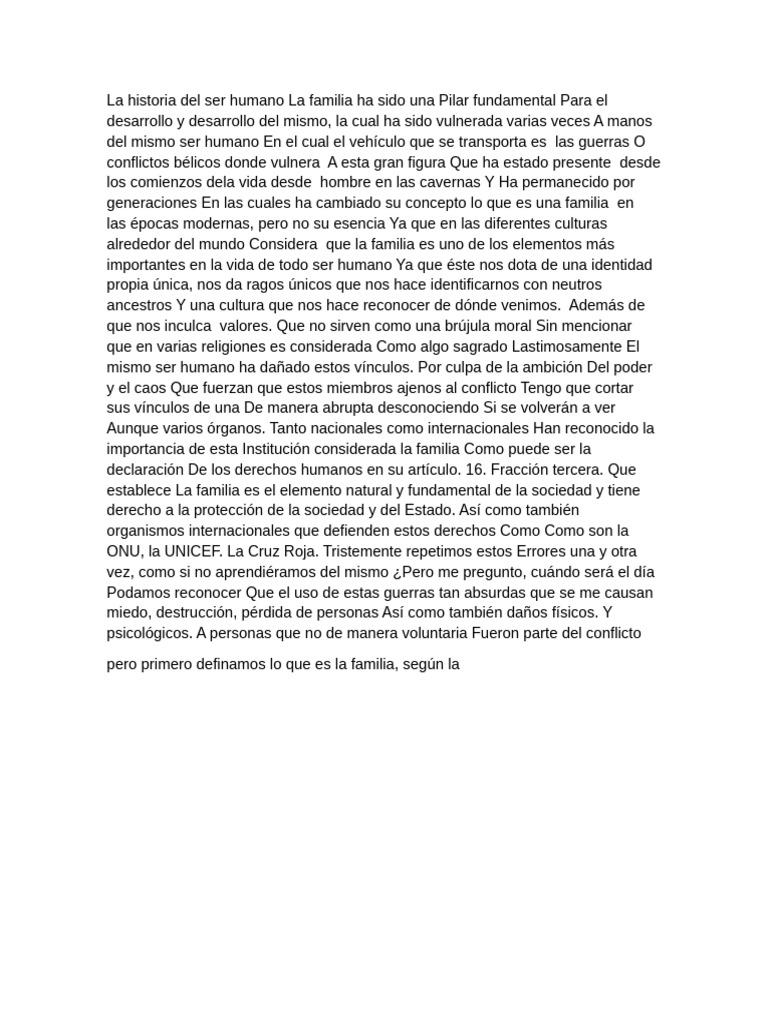 La importancia de la familia en la historia | PDF
