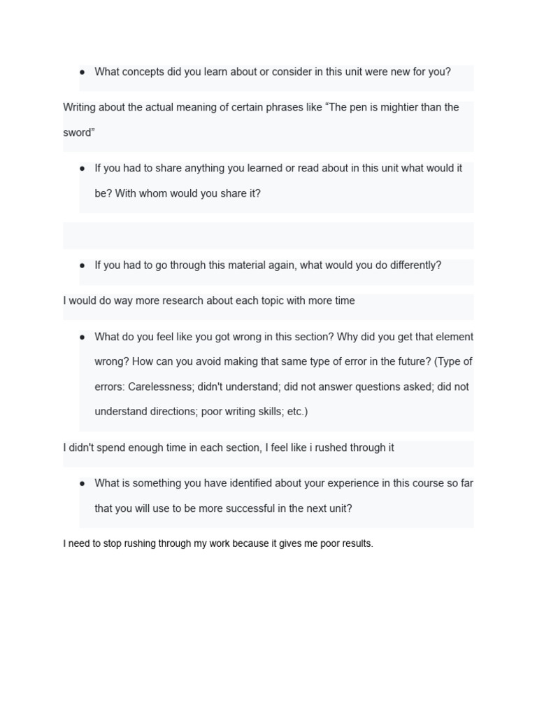 Written Word Reflection | PDF