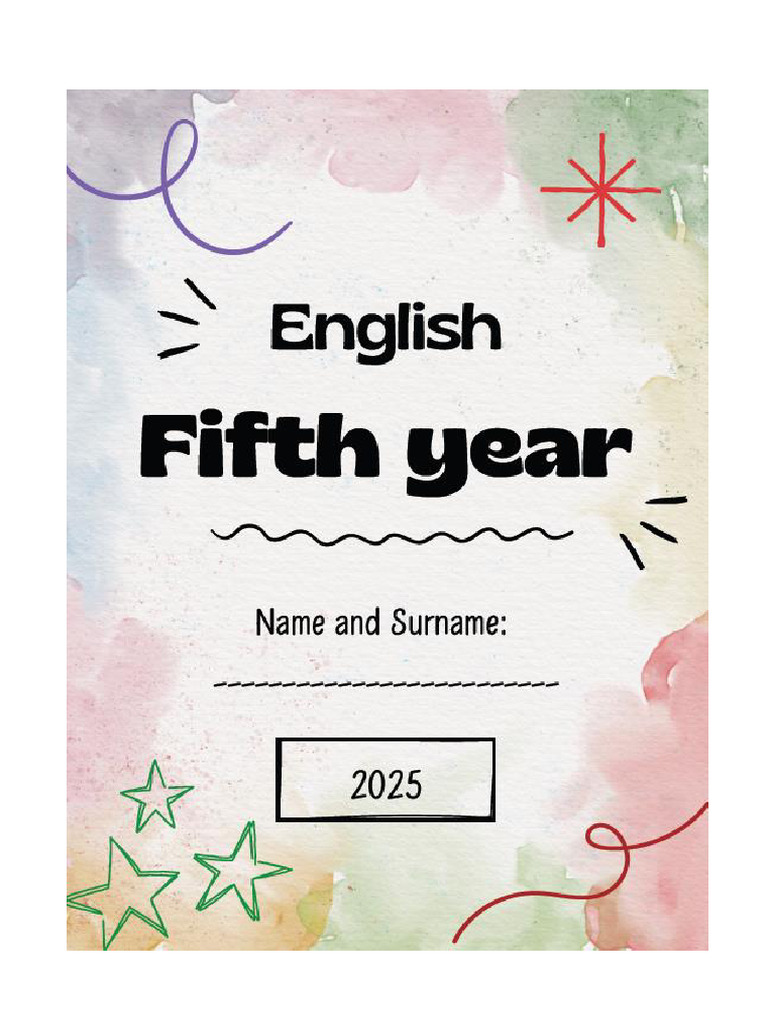 Cuadernillo de Ingl-S de Quinto A 2025 | PDF | Aprendizaje | Comunicación