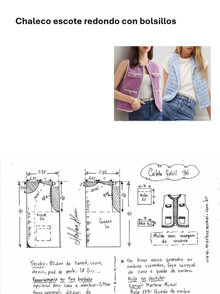 Chaleco escote redondo | PDF