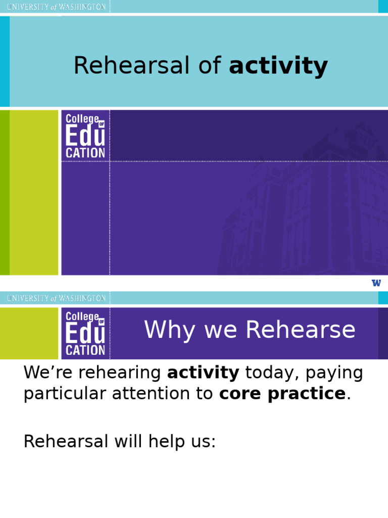 Rehearsal Presentation Template | PDF