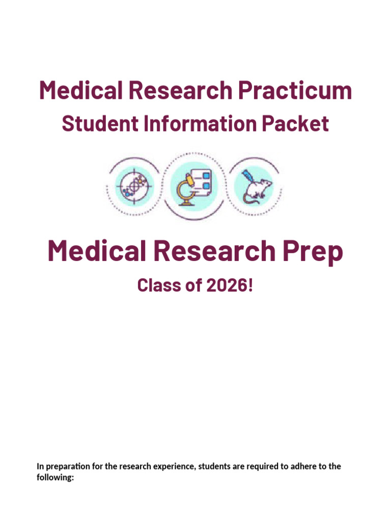 Medical+Research+Prep+Packet | PDF