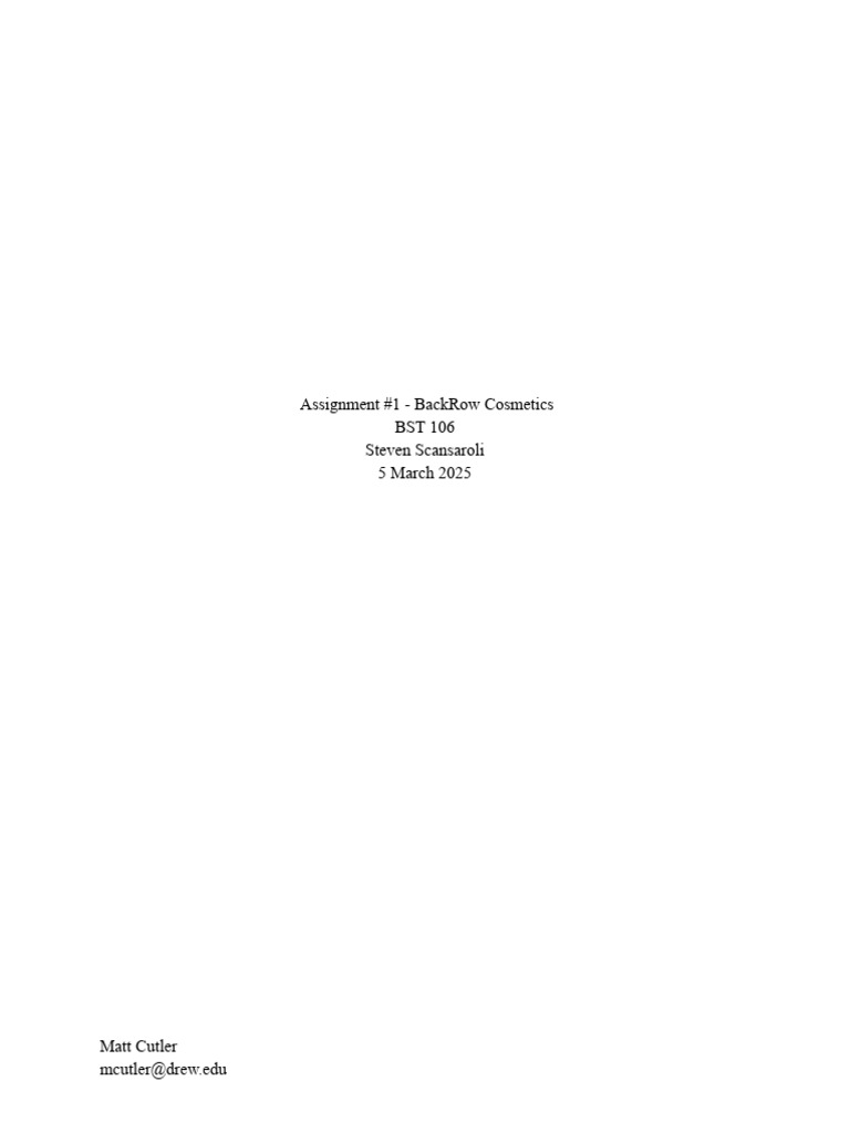 Matt Cutler - BST 106 - Assignment #1 | PDF