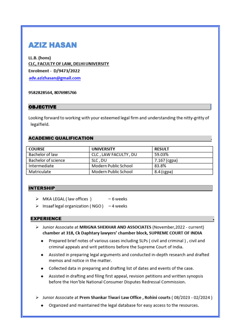 Aziz-updated-resume (2) | PDF | Justice | Crime & Violence