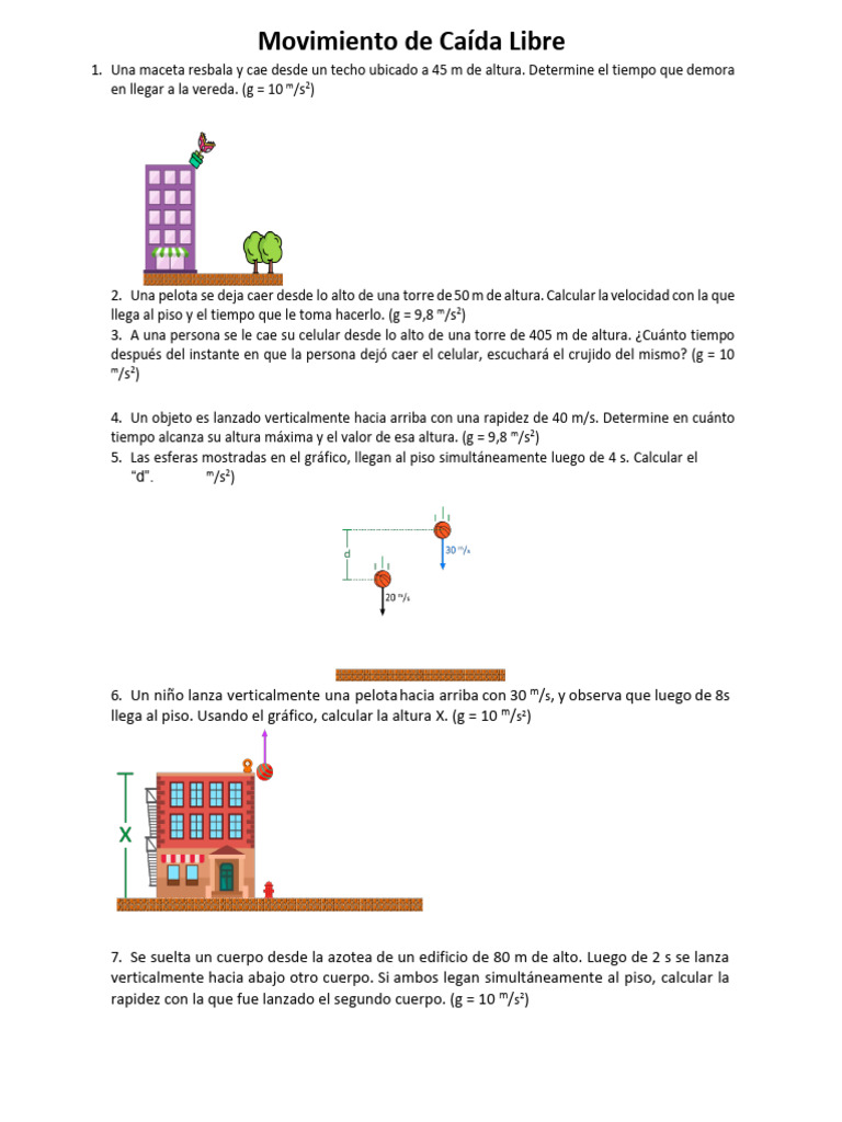 Práctico Caida Libre | PDF