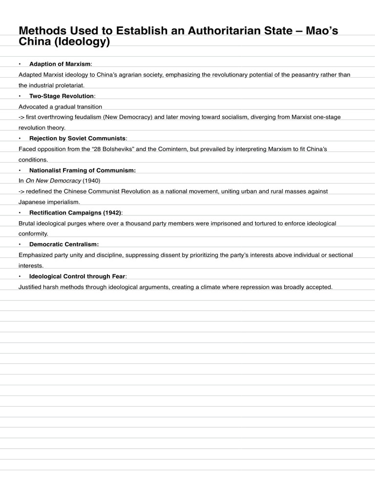 Establishing Authoritarianism in Mao's China | PDF