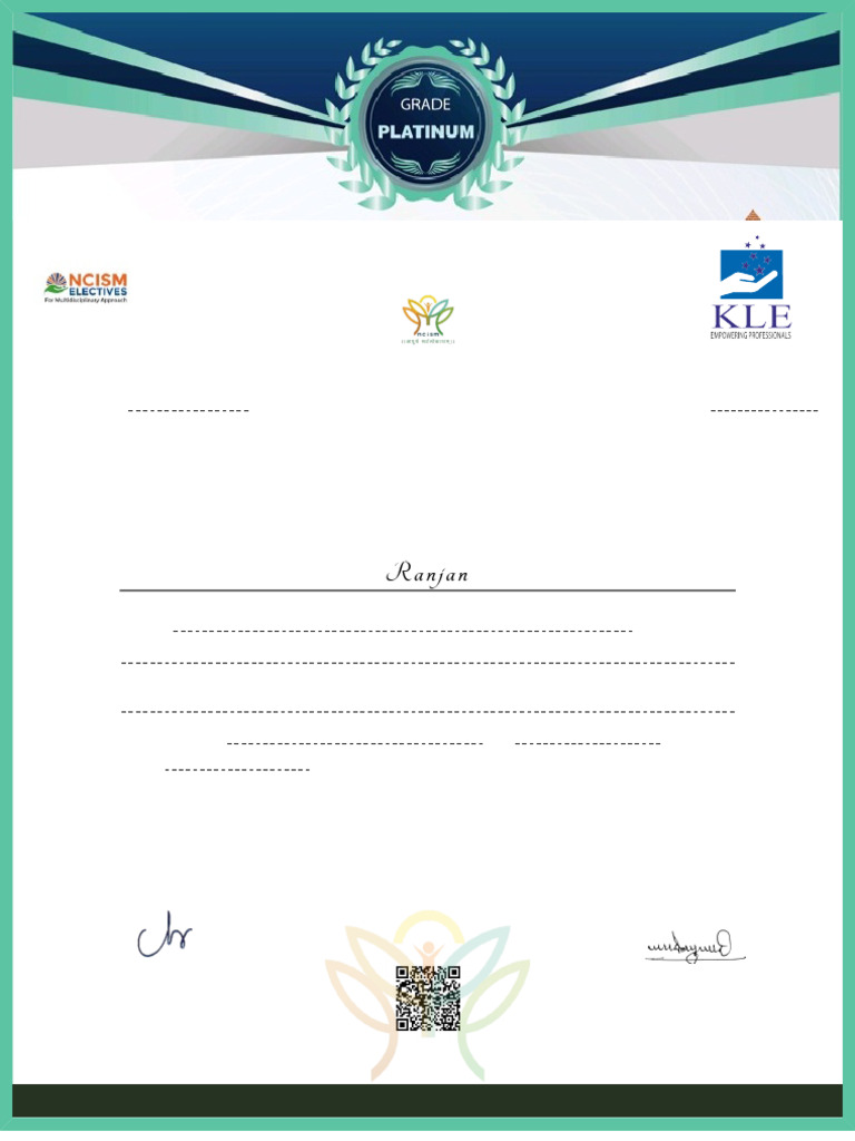 Elective Certificate (2) | PDF