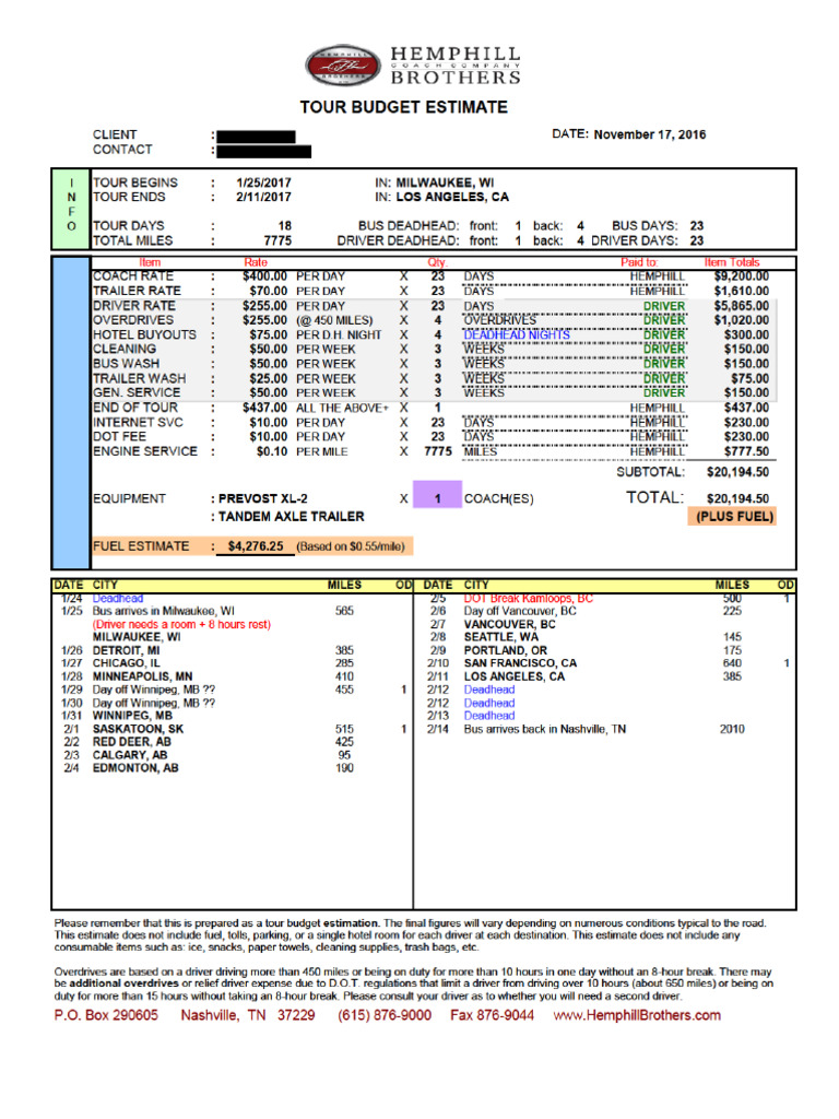 TPA11 - Bus Quote US | PDF