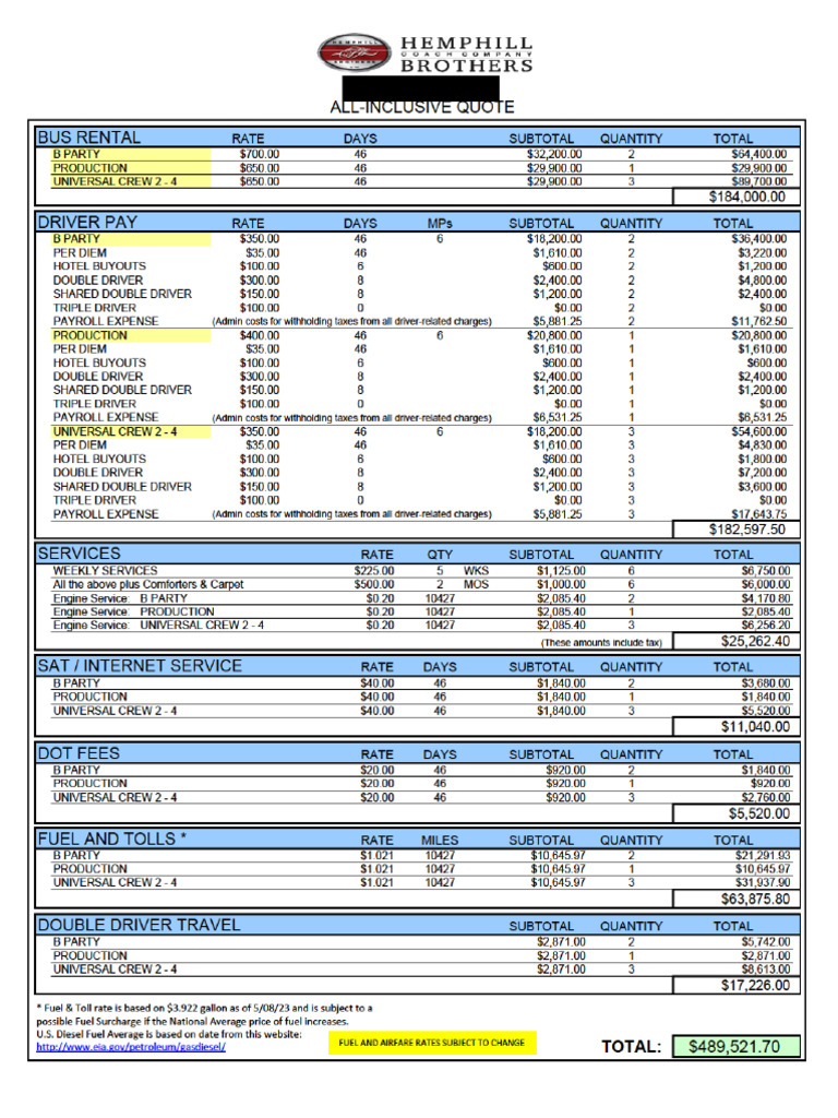 TPA13 - Bus Quote Arena | PDF