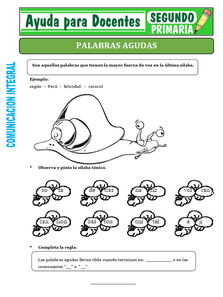 Palabras-Agudas-Graves-y-Esdrujulas-para-Segundo-de-Primaria | PDF ...