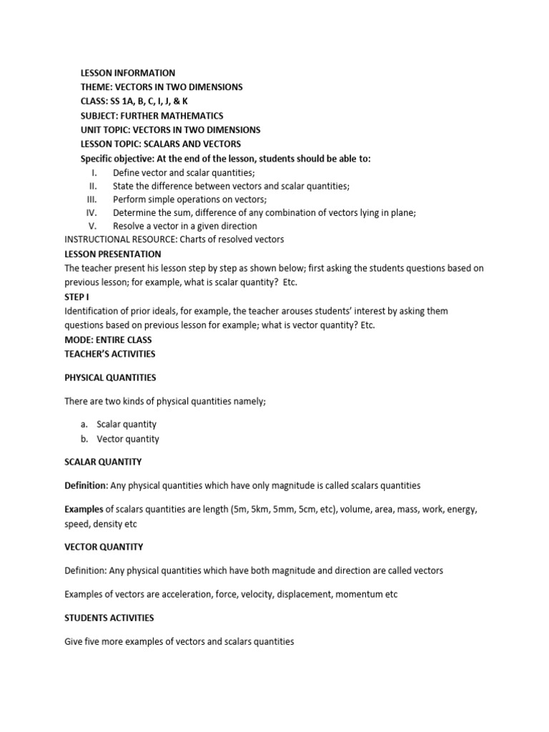Understanding Vectors in Two Dimensions | PDF | Euclidean Vector | Quantity