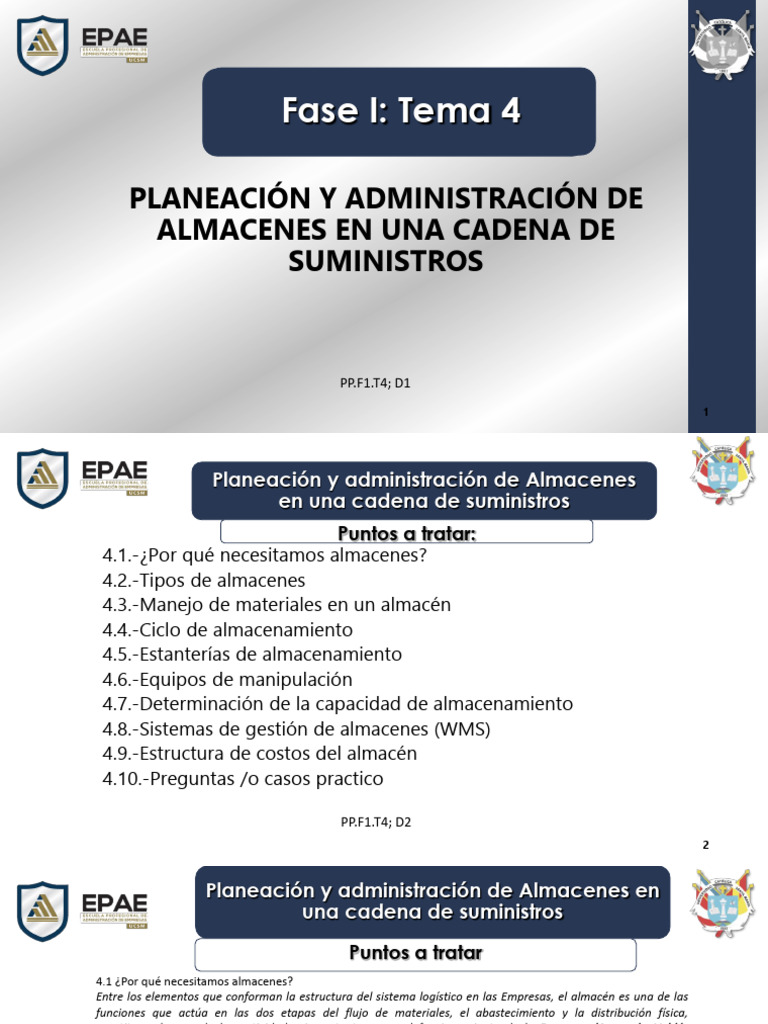 Fase 1 Tema 1.1 Almacenes (Adicional) | PDF | Cadena de suministro | Ingeniería de Sistemas